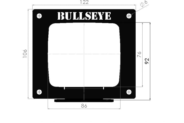 Square Fog Light Panel (pair) - Bull Bar Mount